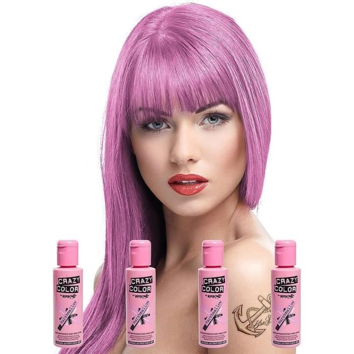 Coloration Pour Cheveux Semi-Permanente 4 Pack (Rose Guimauve)[u2315 ...