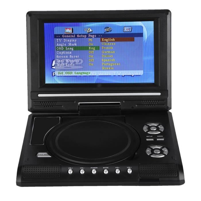 VBESTLIFE Lecteur DVD de voiture portable 7,8 po Lecteur DVD Portable ...