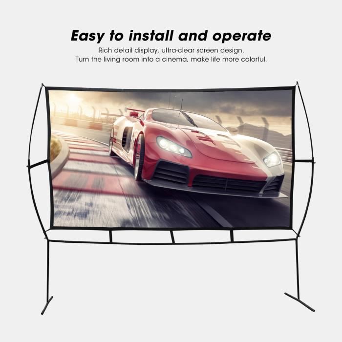 NEUF 100'' Toile Ecran de Projection pour Vidéo Projecteur 16:9 YESMAE ...