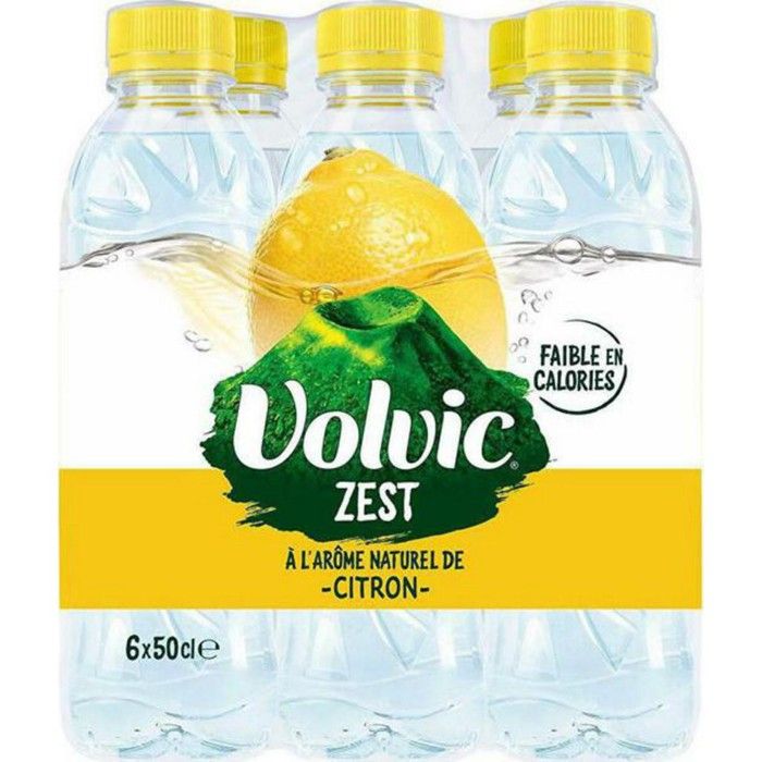 VOLVIC Zest - Eau minérale naturelle - Plate - Aromatisée citron 6x50cl ...