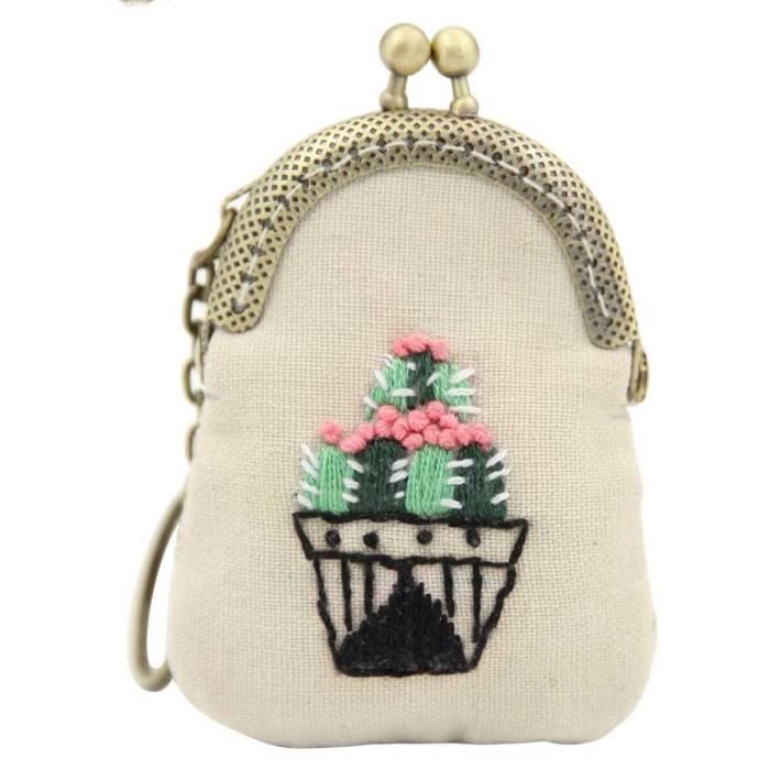 6 Mini kit de sac de broderie de collier de fleurs bricolage clés de ...
