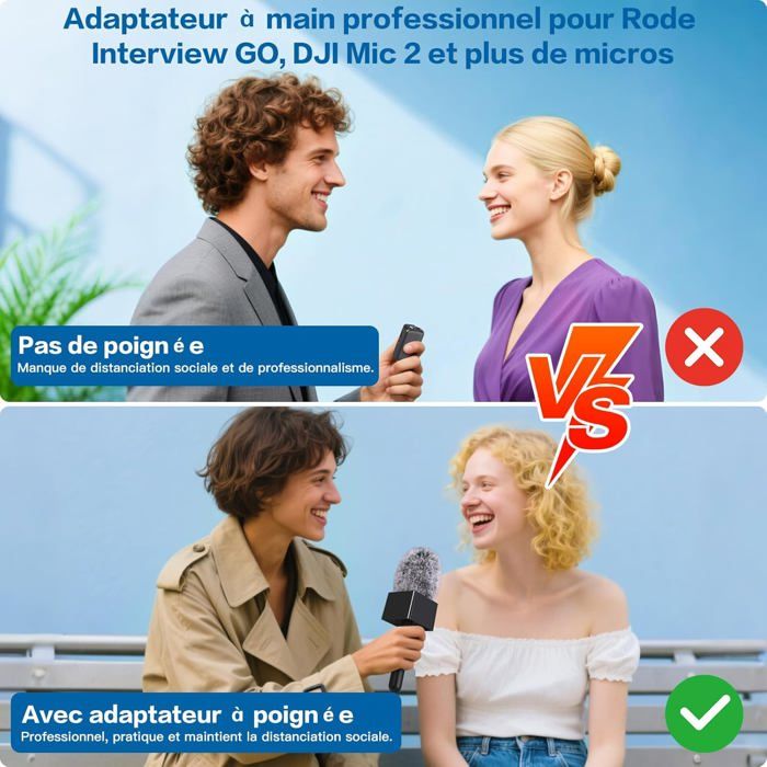 ZealSound Adaptateur à Main pour Micro-Cravate Sans Fil – Compatible ...