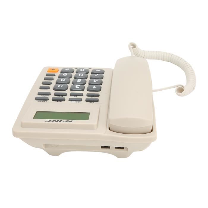 BEL-7374285804145-Téléphone filaire Téléphone fixe filaire multifonction Affichage de l ...