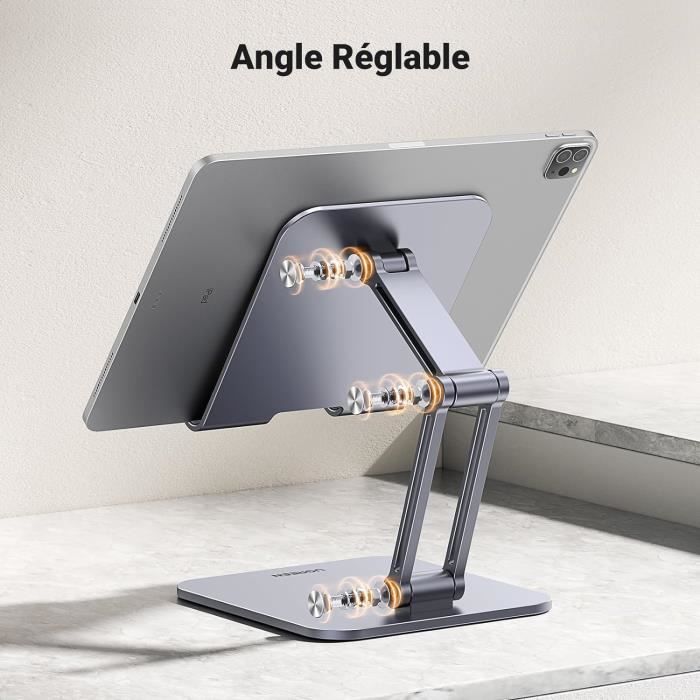Support Tablette Bureau Haut Réglable Pose Tablette Téléphone Portable ...