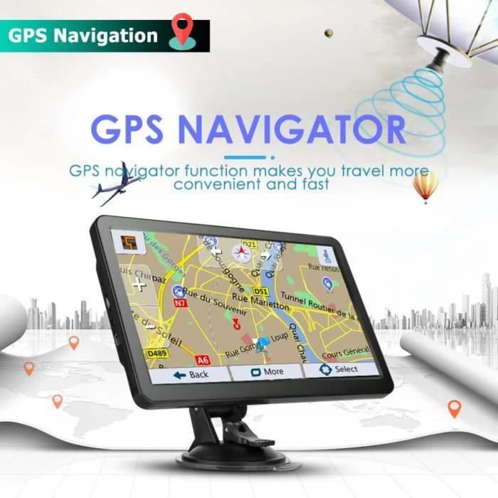 Navigateur GPS 7 pouces BIQIQI - Carte à vie Europe 47 - Noir - Cdiscount Auto