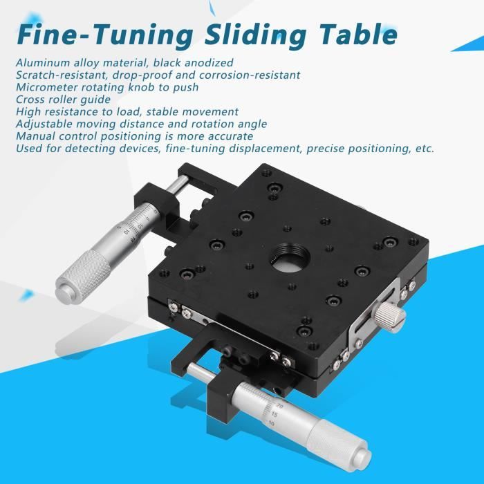 Table coulissante - GAROSA - M2WG-A80 - Aluminium anodisé noir ...