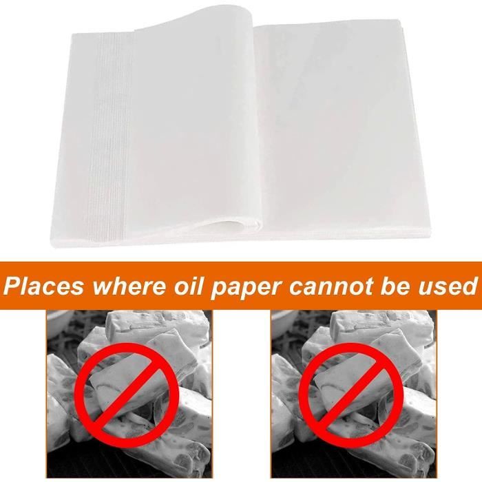 SRunDe 200 Feuilles Papier Emballage Alimentaire Papier Anti Graisse ...