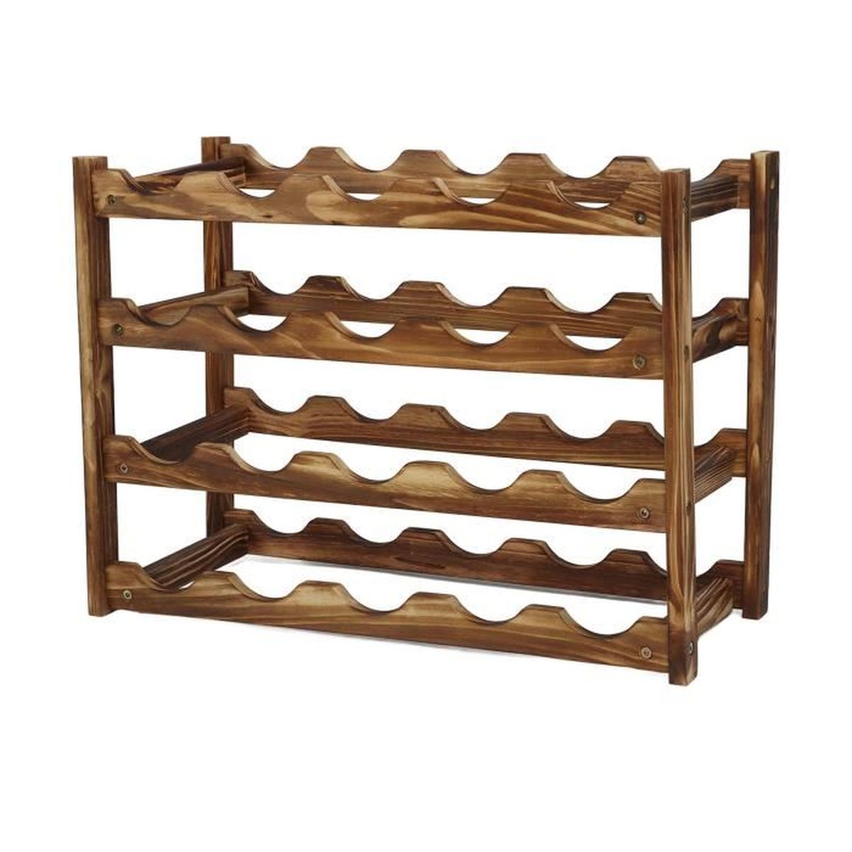 YIC Rack À Vin En Bois De Pin, Étagère De Stockage De Bouteilles De Vin ...