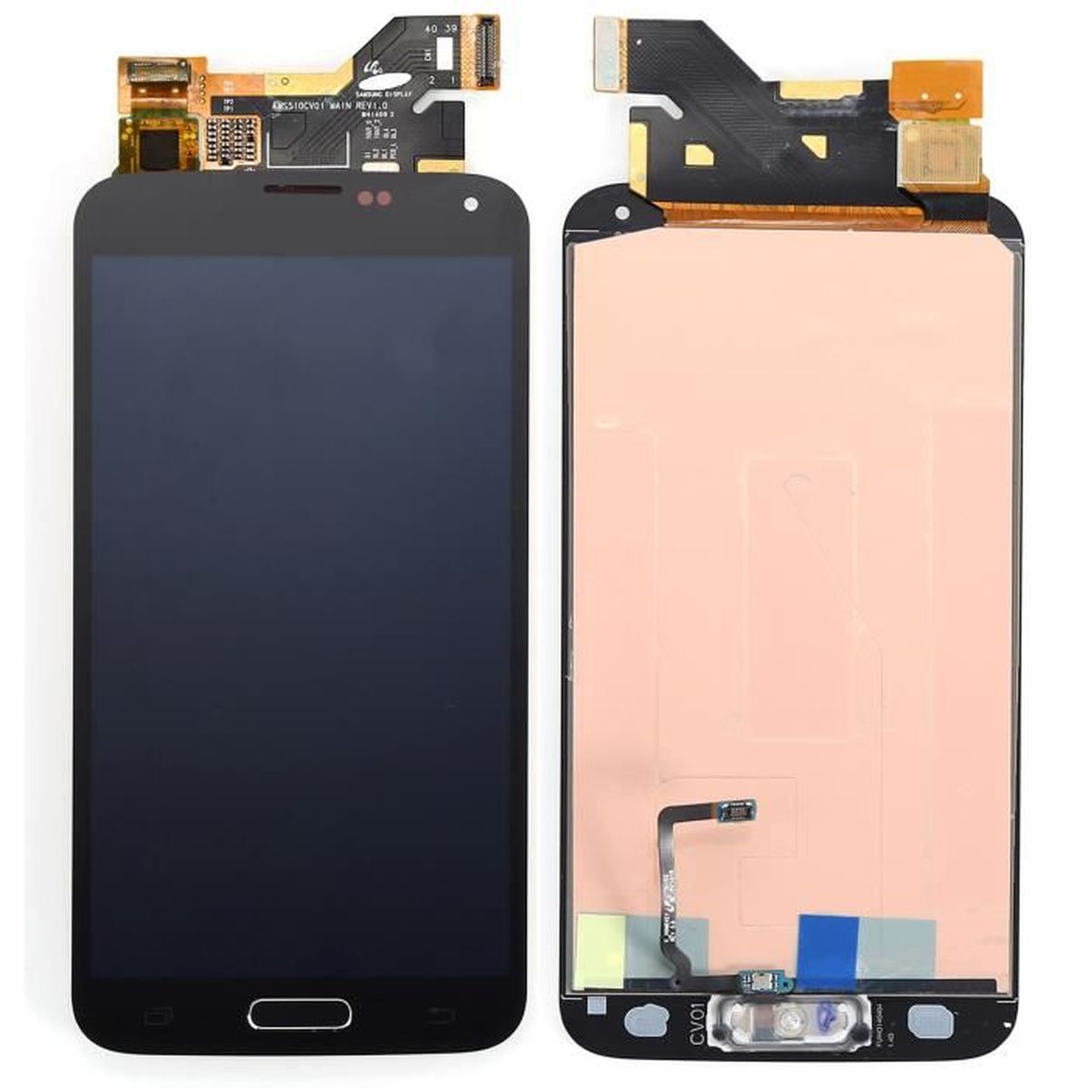 Lcd Écran Noir Vitre Tactile Bouton Home Pour Samsung Galaxy S5