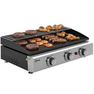 Barbecue combine gaz et plancha - Cdiscount