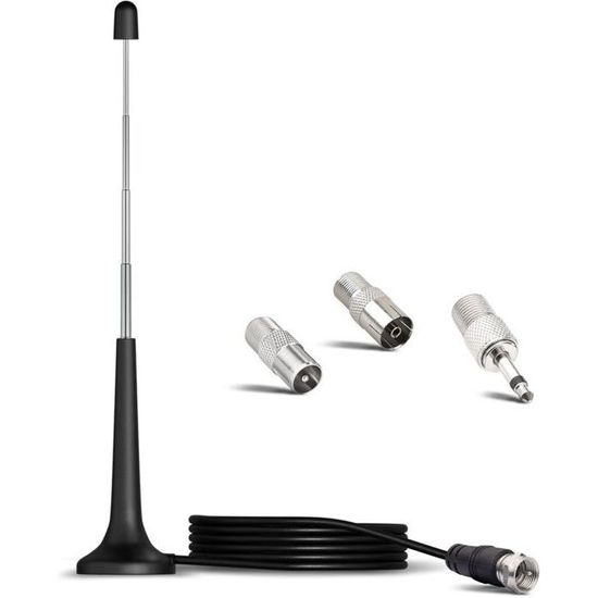 Antenne Radio FM Dab Dab+ Intérieur avec Amplification du Signal 75 Ohm ...