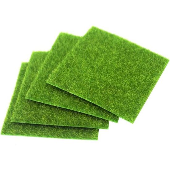 4 Feuilles Gazon Synthetique Artificial Grass Gazon Artificiel Fake ...