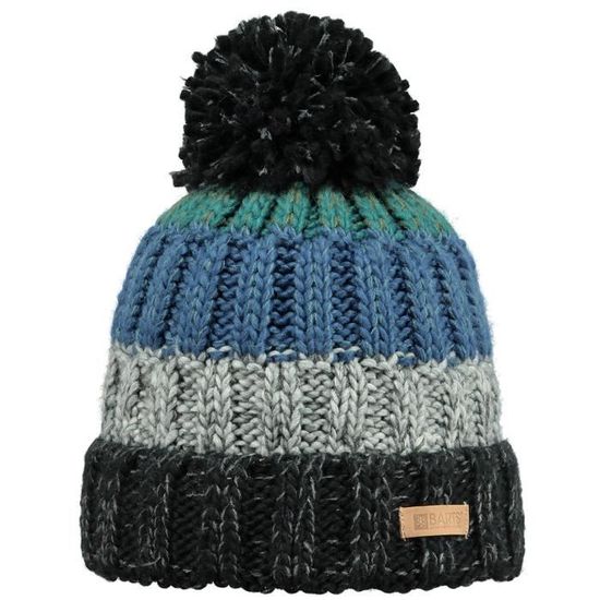 BARTS - Bonnet en maille noir et bleu Modèle junior et homme Barts ...