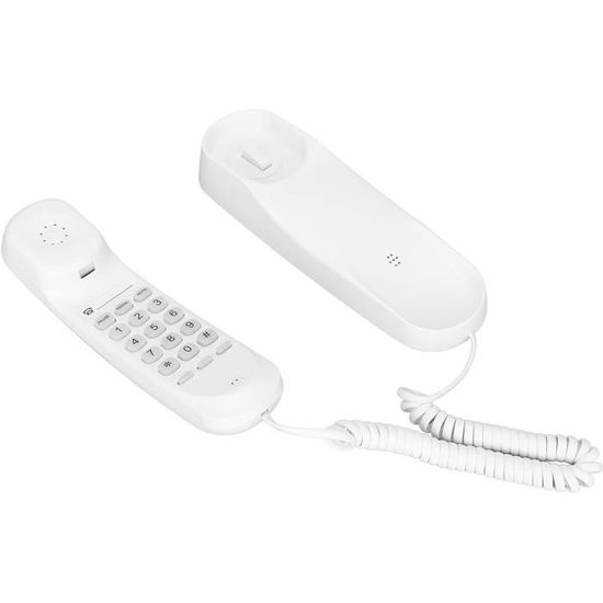 Téléphone Fixe Filaire,Bureau Et Téléphone Fixe Mural Avec Gros Boutons,Bouton Poussoir Avec ...