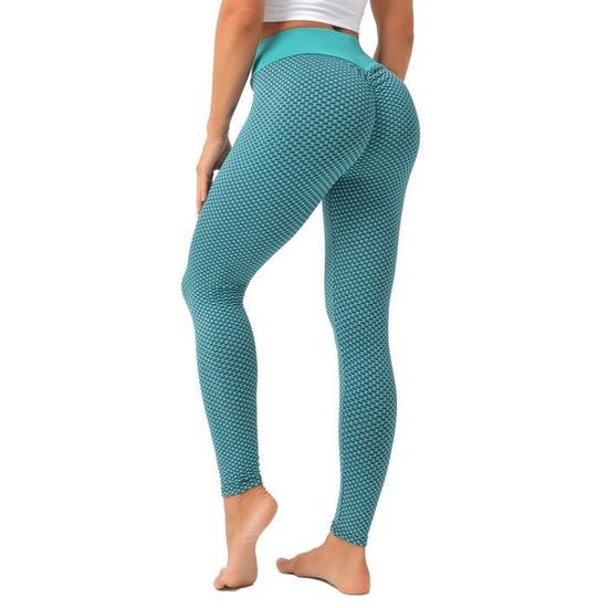 Leggings Femme Push Up Anti-Cellulite Butt Lift Legging de Sport Taille Haute Slim Fit Pantalon ...