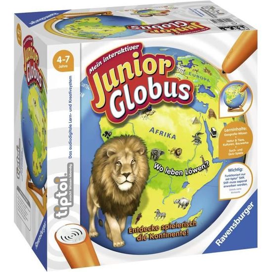 Jeu de plateau - RAVENSBURGER - Tiptoi Globe interactif 17 - interactif - éducatif - ludique ...