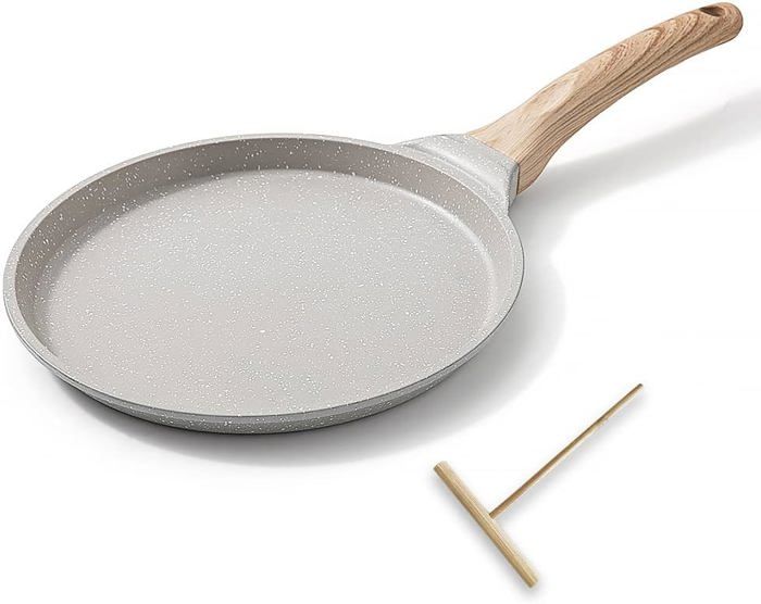 Poêle à Crêpes 20 cm Crêpière avec Revêtement Antiadhésif Fonte ...
