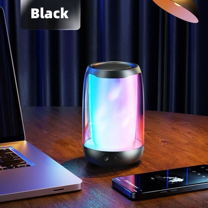 F9 NOIR-Haut-parleur Bluetooth Mecha transparent, petit canon en acier ...