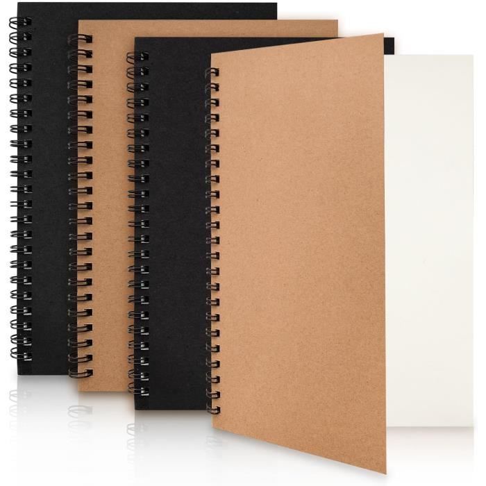 Carnet De Notes A5 Notebook Avec Reliure À Spirale 4 Pièces Cahier ...