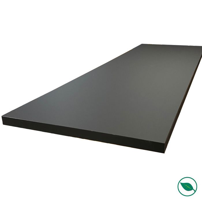 Plan de travail ilot central stratifié HPL noir mat 1600 x 900 x 38 mm ...