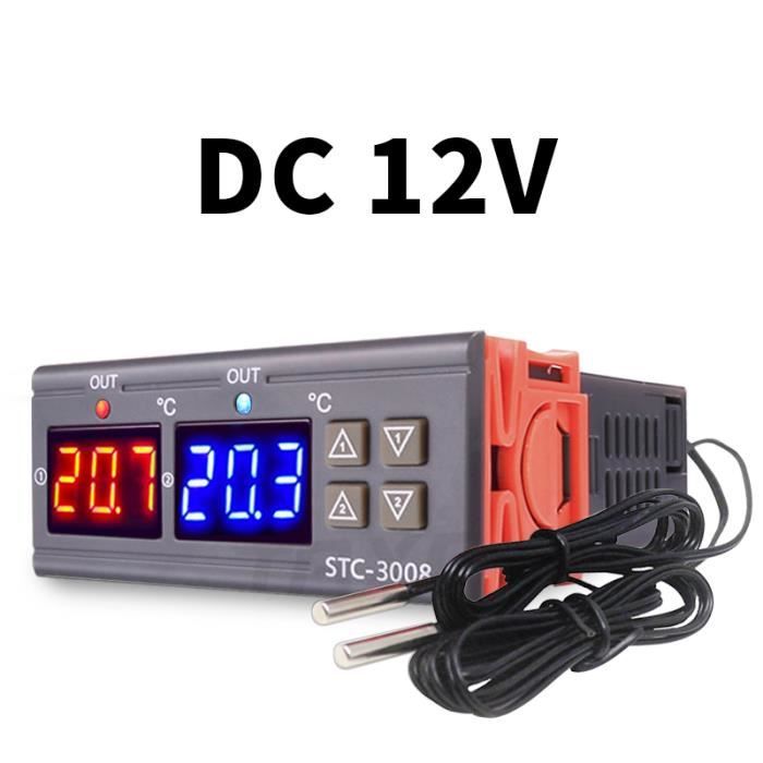 Thermostat d'ambiance,Régulateur de température numérique STC 3008 ...