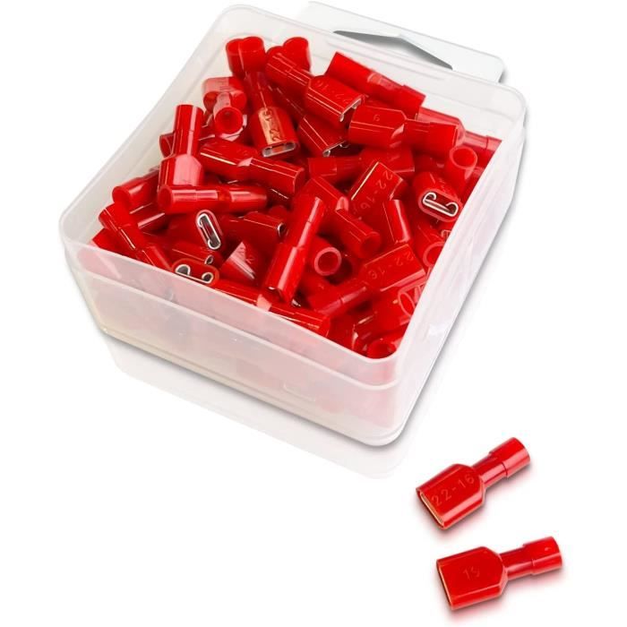 100 Pièces Cosse Électrique Plate Fermel, Connecteur à sertir, Nylon ...