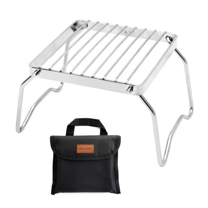 Réchaud,Barbecue rond Portable à 3 pieds, barbecue épais et pliable ...