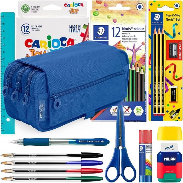 ColePack Ensemble de Trousse Scolaire Triple avec 3 Fermetures clair et ...