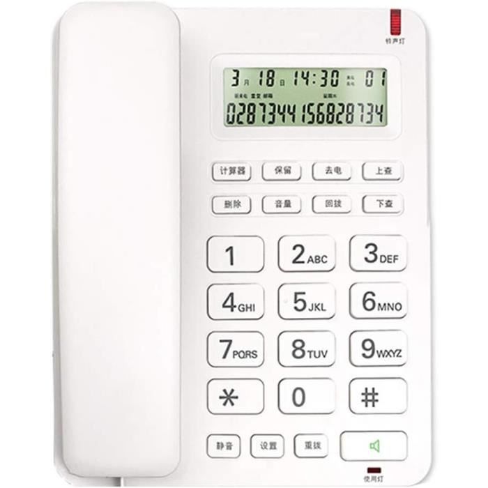 Téléphone Fixe Filaire - Téléphone Fixe Avec Haut-Parleur,Pas De Batterie - Ne Pas Déranger La ...