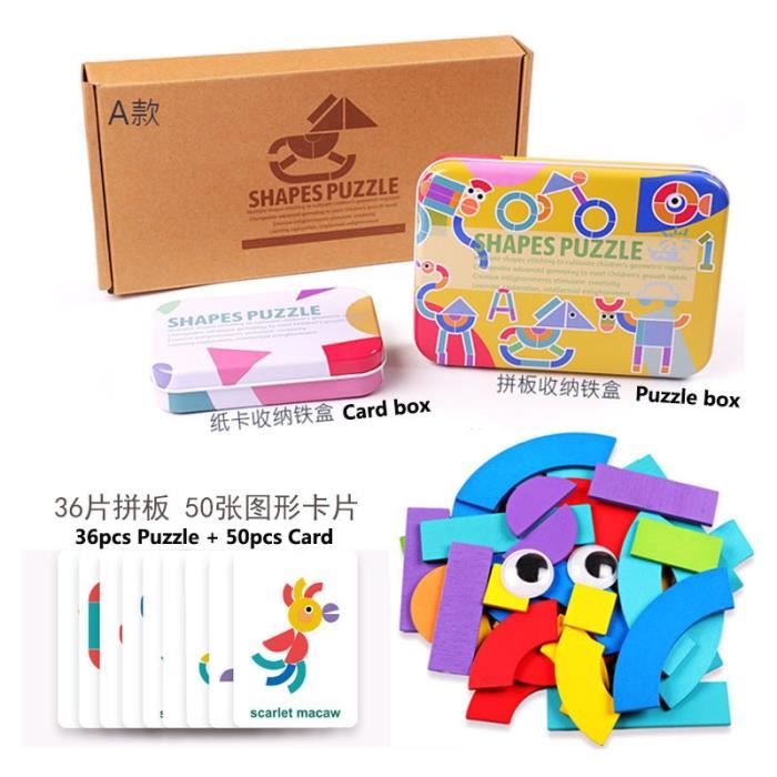 Casse-Tete NSMTU Forme amusante 3D Puzzle Board enfants jouets en bois ...