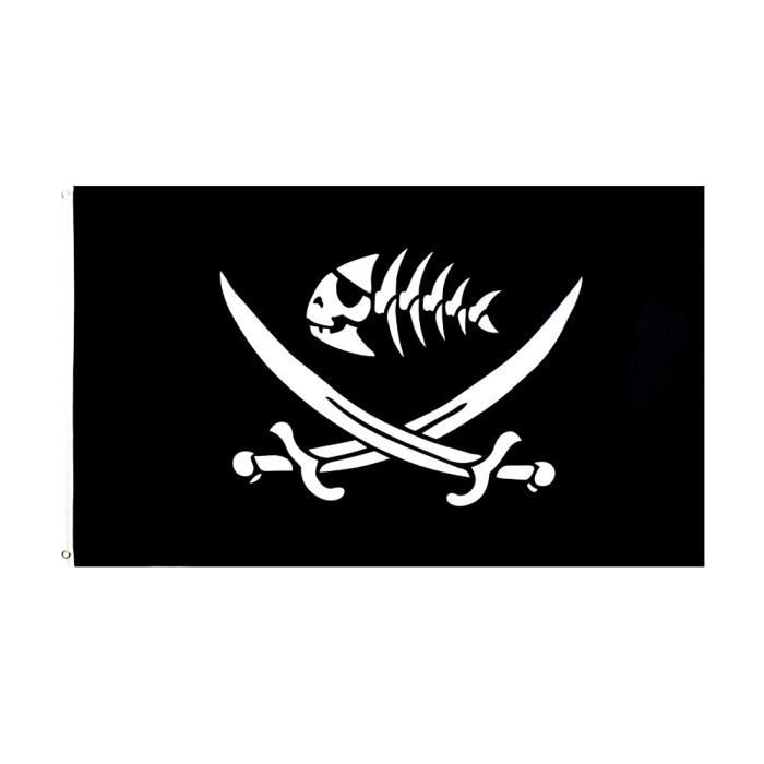 Decoration De Table - Centre De Table CRAZE 3x5ft Pirate Fish Flag ...