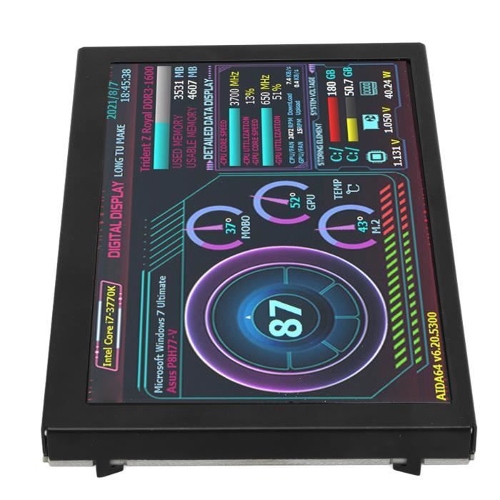 Mini Écran Usb Ips Moniteur De Température D'Ordinateur Ips 5 Pouces ...