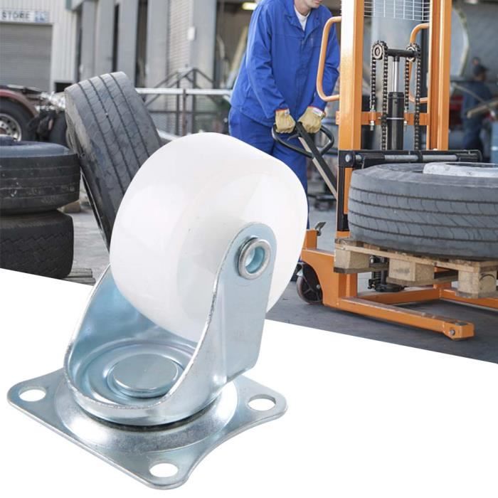 4 roulettes pivotantes de 1,5 pouces en PP blanc pour meubles de ...
