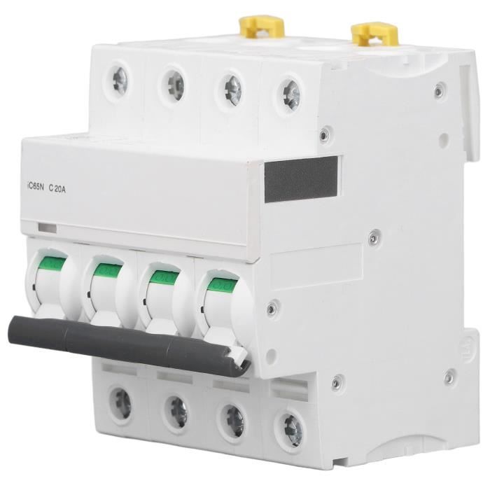 EJ.life Disjoncteur basse tension Disjoncteur miniature 4P Pa66 Disjoncteurs à montage sur rail ...