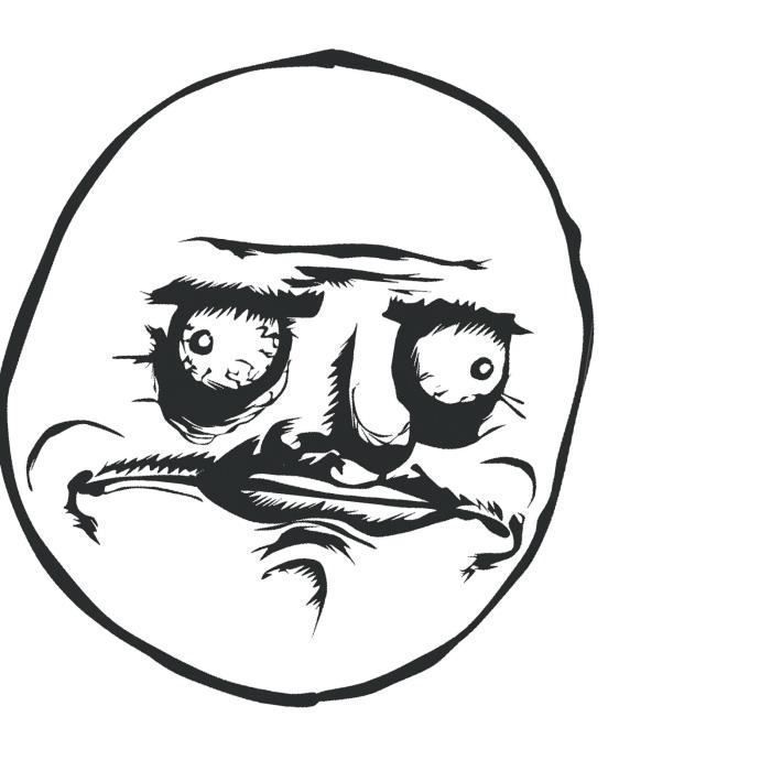 Tableau Décoratif Me Gusta Meme Face Internet Troll Fun (30 cm x 31 cm ...