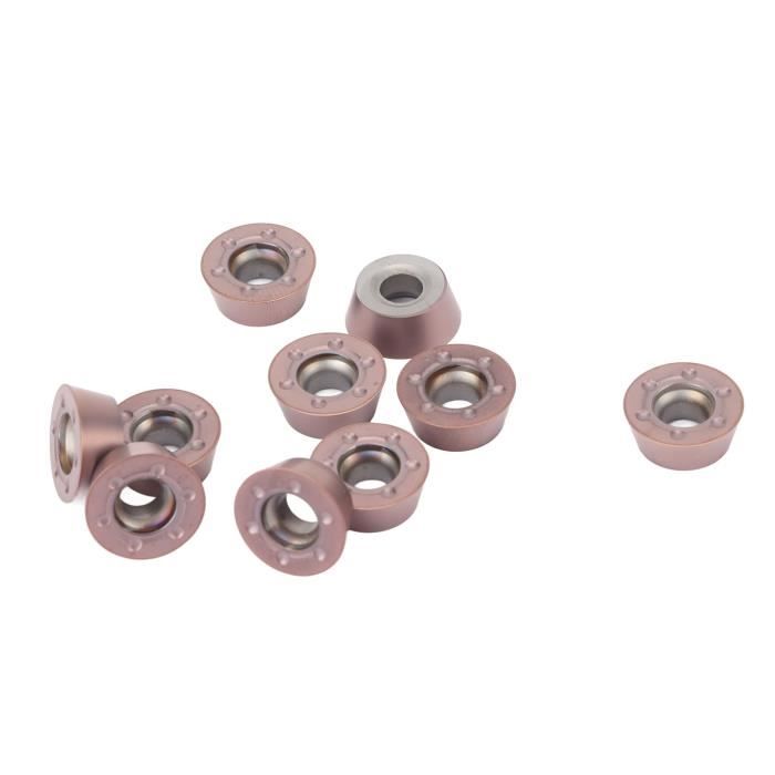 Fdit Inserts indexables 10pcs inserts de tournage ronds inserts en carbure revêtus indexables ...