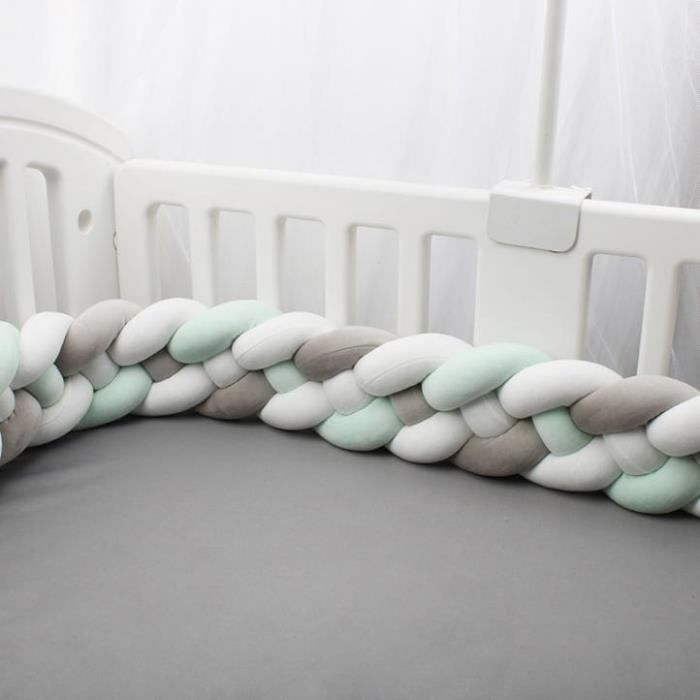 Tour de Lit Bebe Coussin Serpent Velours Berceau Pare-chocs Tresse Bebe ...