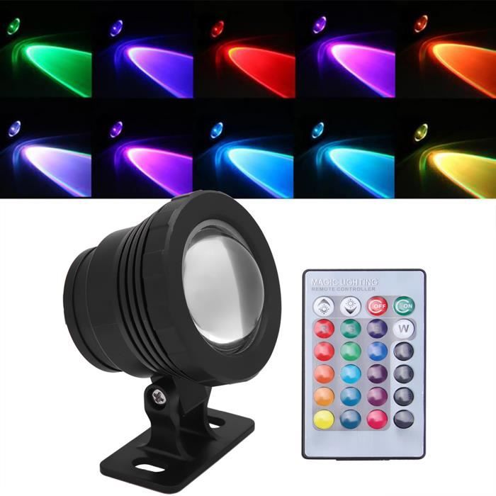 Spot LED - QIILU - Submersible RGB - Étanche - Jardin - Télécommande ...