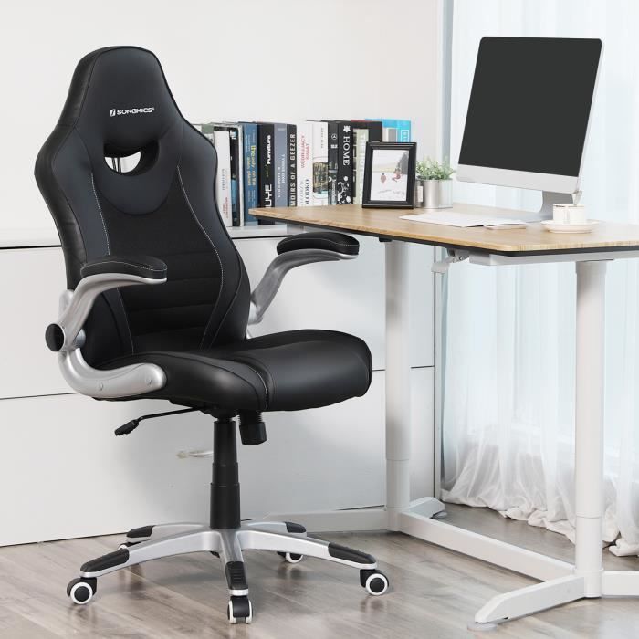 SONGMICS Siège de Bureau Pivotant Fauteuil Ergonomique Accoudoirs ... SONGMICS Siège de Bureau Pivotant Fauteuil Ergonomique Accoudoirs ...