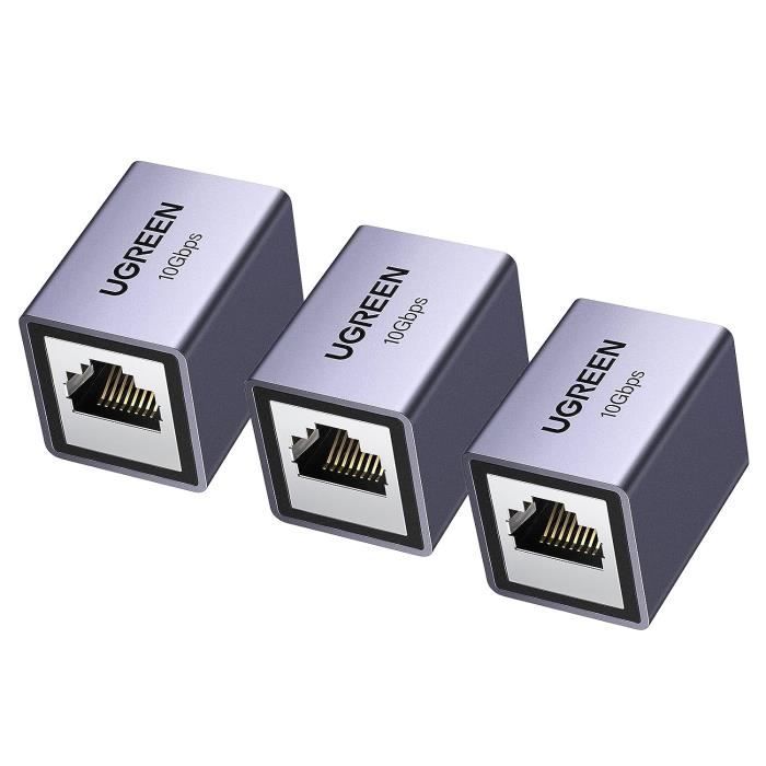 UGREEN Coupleur RJ45 Ethernet 10Gbps Raccord RJ45 Femelle vers Femelle ...