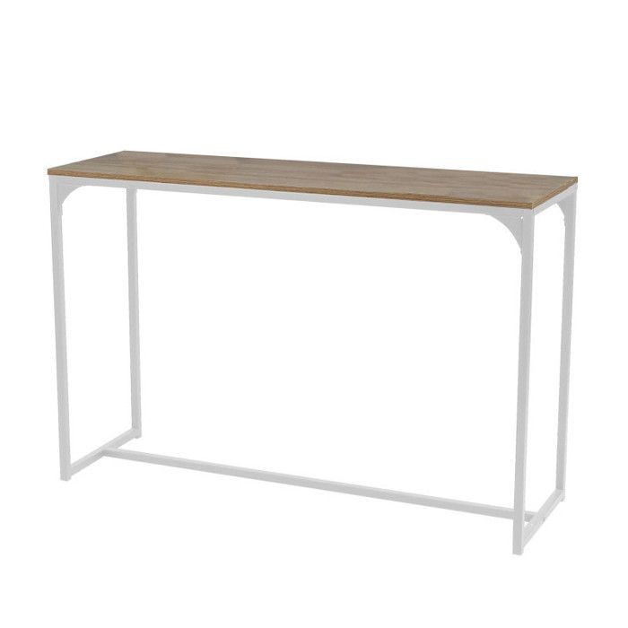 Table console en bois et métal "La Casa Blanca" - Blanc - L 120 x H 79 ...
