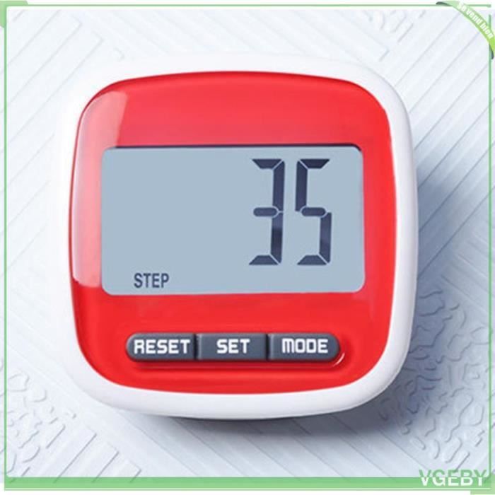 Podomètre 3D - VGEBY - Compteur de pas - Suivi des pas - Mesure de la ...