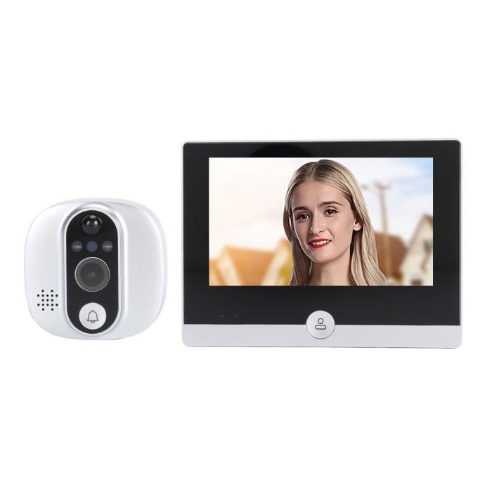 Vvikizy Visionneuse de judas numérique Caméra judas 4.3 pouces 1080P ...