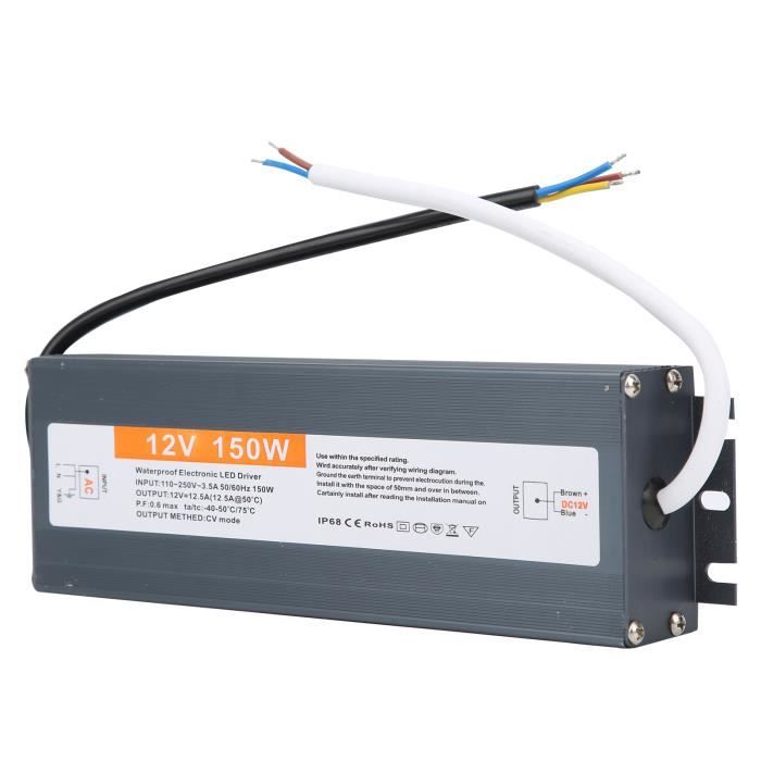 YOSOO Alimentation LED 150W ultra-mince alimentation étanche LED pilote ...