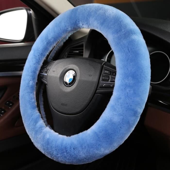 COUVRE-VOLANT,Sky Blue--Housses de volant en fourrure de laine ...