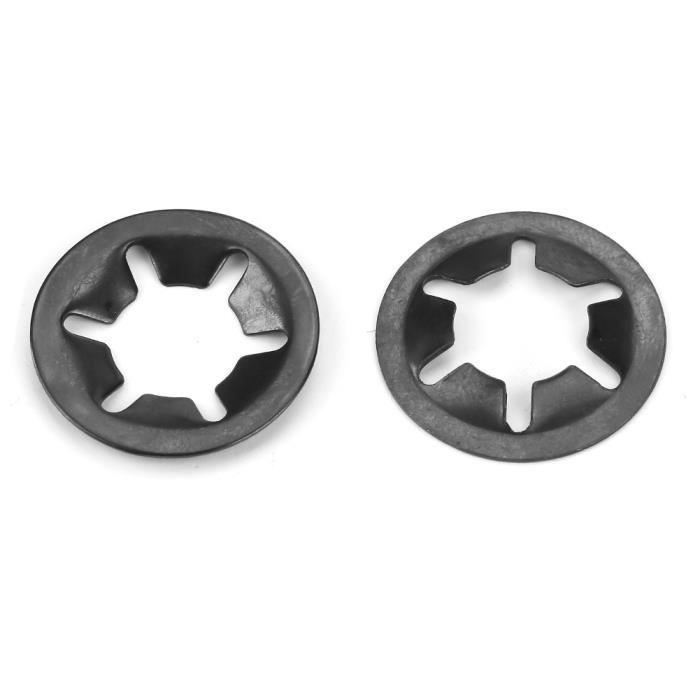 Zerone Jeu de rondelles en acier 260 pièces en acier au manganèse pousser sur rondelle de ...