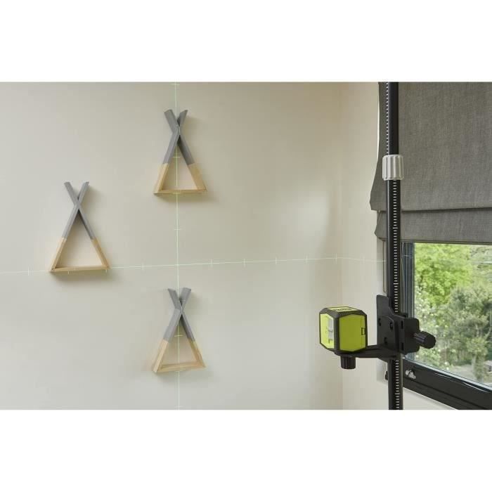 RYOBI - Laser croix vert avec traits de repère - portée 15 m ...