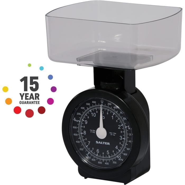 Salter 114 BKCL Balance de Cuisine Mécanique avec Bol Compacte, Mini ...