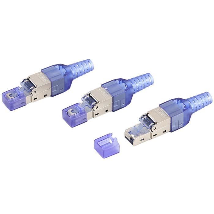 Fiche de Connecteur CAT8 RJ45 Sans Outil de Sertissage CAT8 40Gbps 50U ...