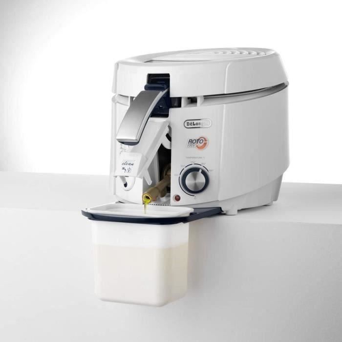 DELONGHI F38436 Friteuse électrique classique RotoFry - Blanc ...